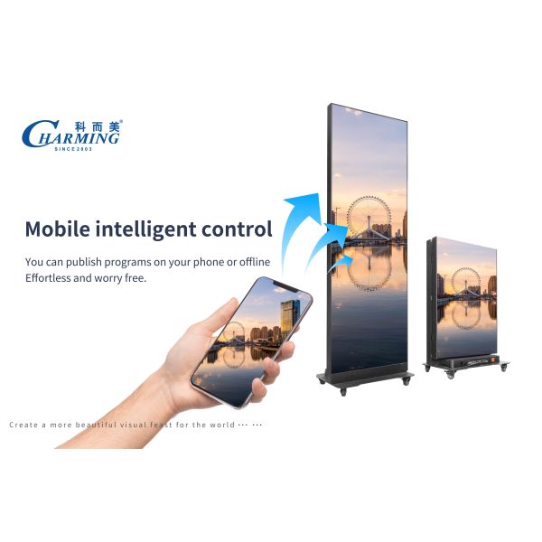 Quality Foldable LED Poster Screen with High Refresh Rate GOB Technology and Intelligent for sale