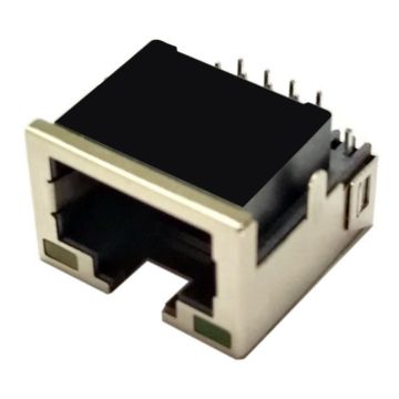 Quality 4.2H RJ45 Single Port Shield DIP / Sink Plate RJ45 Modular Jack Tab UP 1x1 With for sale