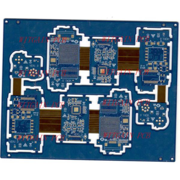Quality Fr4 Rigid Flex PCB Board / Blue Soder Mask Rigid Printed Circuit Board for sale