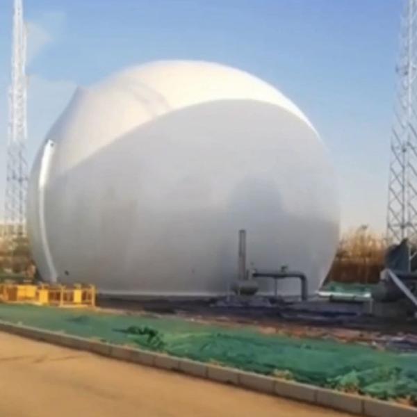 Quality Double Membrane Biogas Holder With Anti Corrossion Special PES PVC PDFE Material for sale