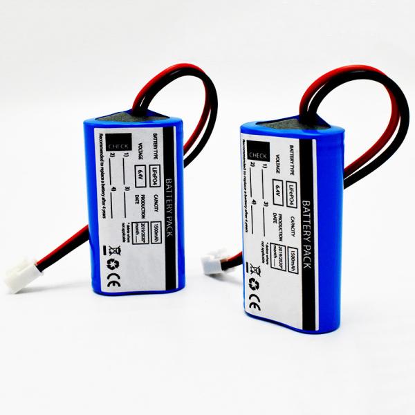 Quality Rechargeable 18650 Emergency Light Lithium Battery LiFePO4 6.4V 1500MAh for sale