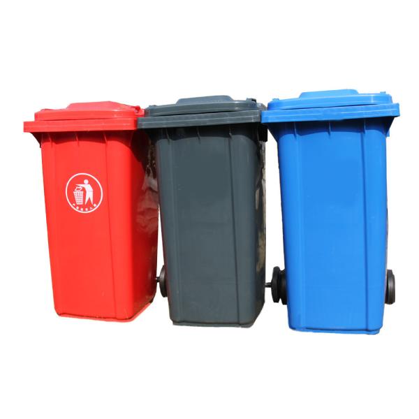 Quality 240L large plastic rubbish garbage bin with lids and wheel for sale
