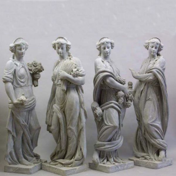 Quality factory wholesale life-size indoor Classic White four season goddess polishing marble statues for garden decoration for sale