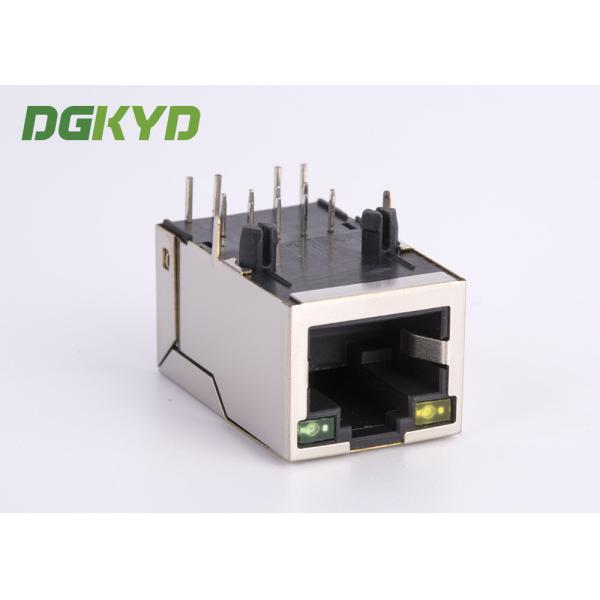 Quality 100BASE single port Tab up RJ45 PCB Connector with Transformer for network for sale