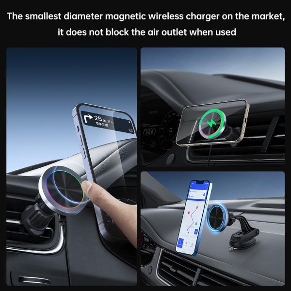 Quality Adjustable Iphone Magsafe Charger RGB Light Effect Aluminium Alloy for sale