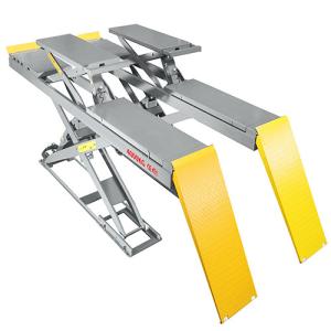 Quality 4000kg super thin wheel alignment scissors lift with 4500mm length platform for sale