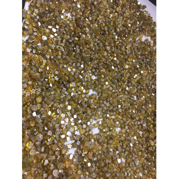 Quality MCD Mono Crystalline Diamond Dodecahedron / Tower Shaped Yellow Rough Diamond for sale