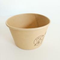 Quality Eco Friendly Disposable Food Package with Lid Noodle Salad Fruit Kraft Paper for sale