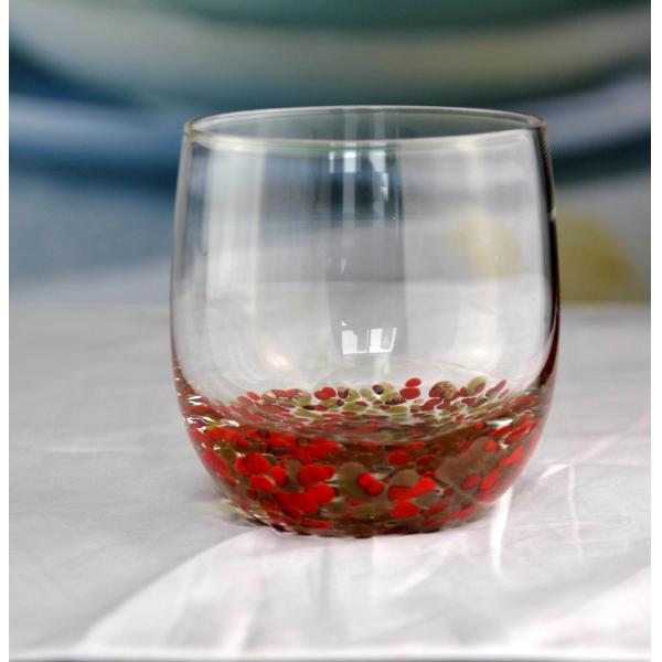 Quality Gold Stone Bottom Glass SGS 300ml Handmade Whiskey Glass for sale