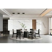 Quality Stunning Carrara White Polished Porcelain Glazed Indoor Floor Tiles And Non-Slip Tile For Dining Room And Office 900x1800x9mm for sale