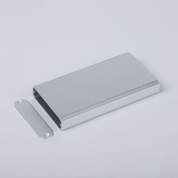 Quality 52*13*110mm Customizable Flat Aluminum Case In Silver Color For Electronics PCB for sale