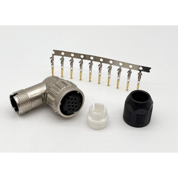 Quality One Touch Locking CM10 Circular Connector 2 Pin 10 Pin Right Angle Crimp Wire for sale
