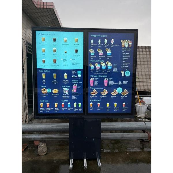 Quality 65 Inch 3500nits UHD Outdoor Drive Thru Menu Board for sale