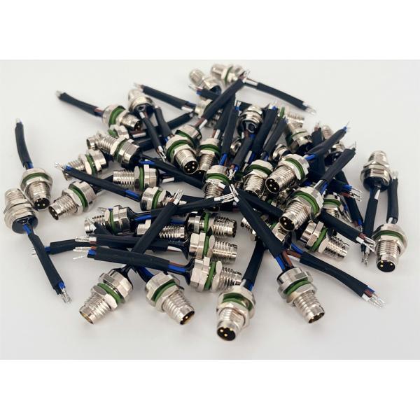 Quality 4 Pin Circular Wire Connector Rear Screw Mounting M8 Panel Mount Connector for sale