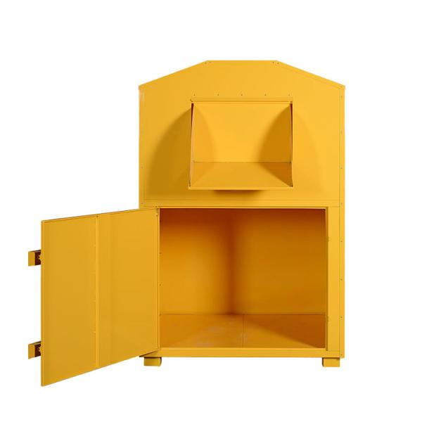 Quality Durable Clothing Donation Box Powder Coating Recycling Bin for sale