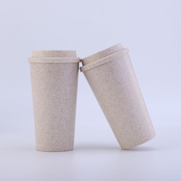Quality Fashion Single-Layer 580ML PP Wheat Straw Drinking Straw Cup Wheat Fiber for sale