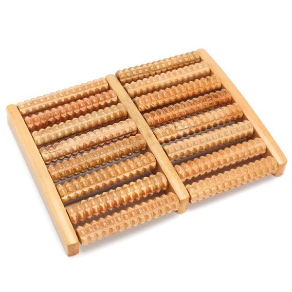 Quality 8 Rows Wooden Shiatsu Foot Massager Durable For Release Stress / Soothe Stiff Muscles for sale