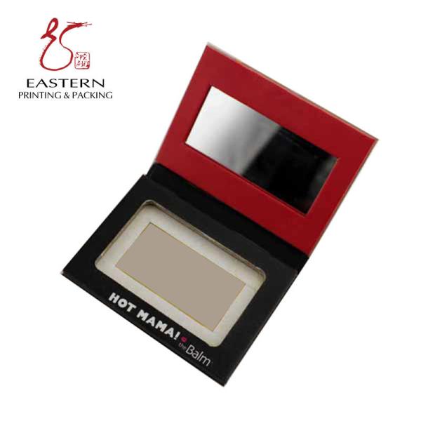 Quality Rigid Pantone Printing 350gsm Cardboard Eyeshadow Palette Packaging With Mirror for sale