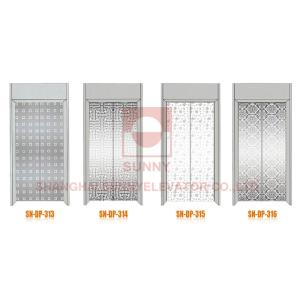 Quality Mirror / Etched Elevator Cabin Decoration Elevator Door System for sale