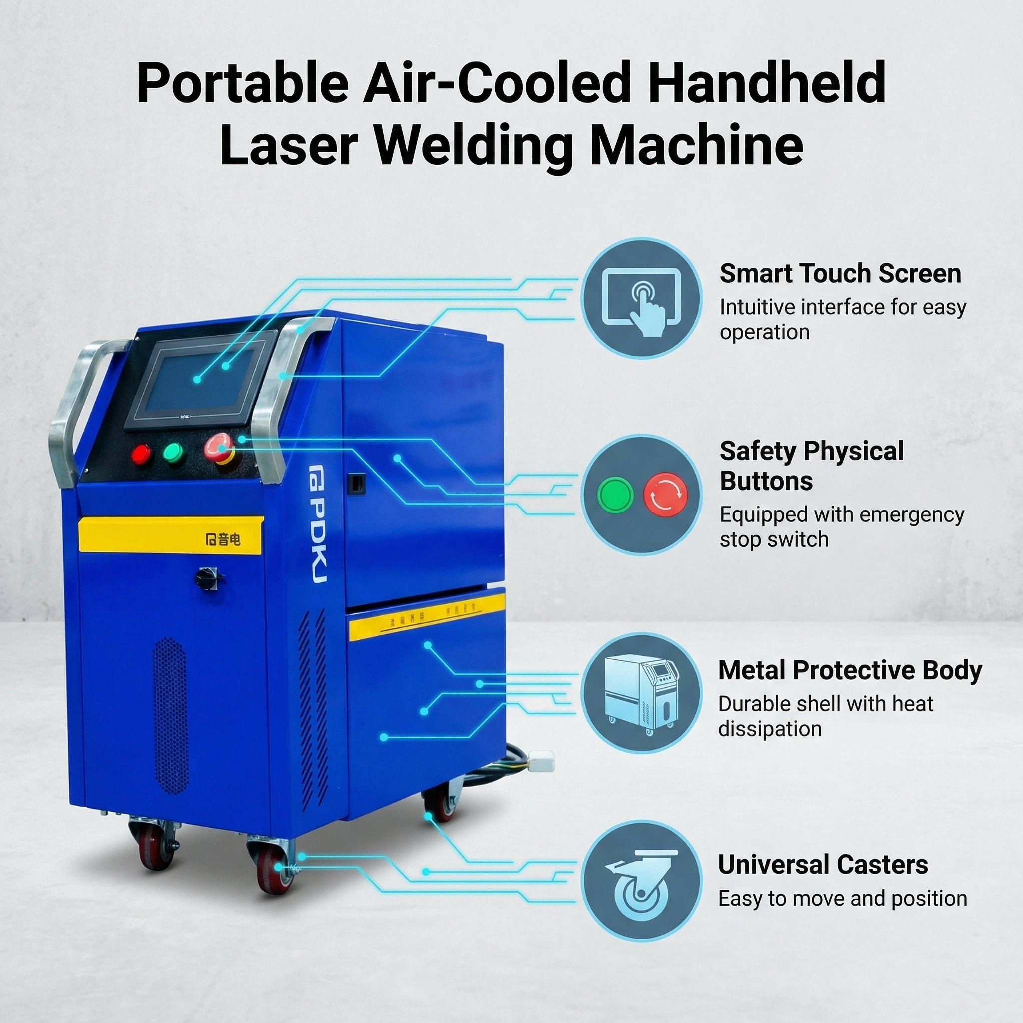Quality 5 In 1 Portable Handheld Air Cooled Laser Welding Machine for sale