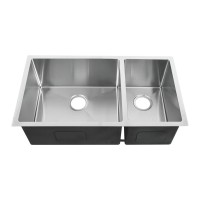 Quality Household Double Bowl Undermount Sink , Kitchen Prep Sink With Large Capacity for sale