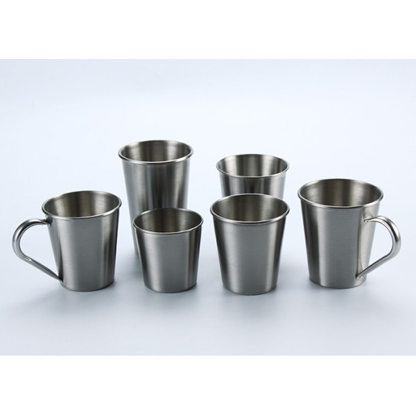 Quality Brushed Stainless Steel Utensil 300ml 400ml Metal Tumbler Cups for sale
