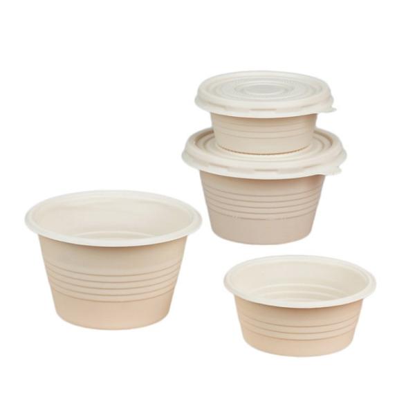 Quality 4OZ Disposable Cornstarch Tableware Seasoning Sauce Portion Cups With Lids for sale