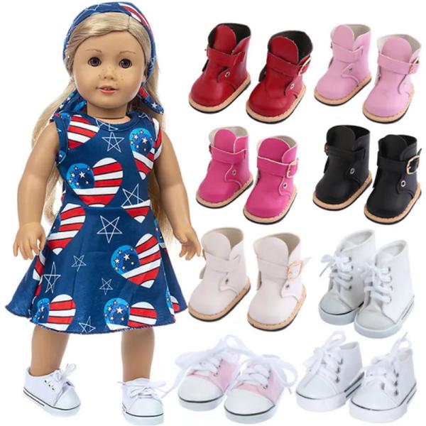 Quality ODM Doll Accessories 18inch  Doll Shoes Boots 45cm dress up Winter Boots doll shoes for sale
