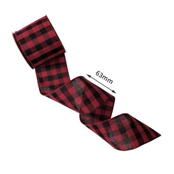 Quality Printed Wired Burlap Ribbons Customized for Christmas Gifts by MSD Ribbon 2.5 for sale