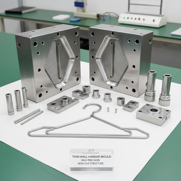 Quality Thin-wall design non-slip structure high precision plastic hanger mould for for sale