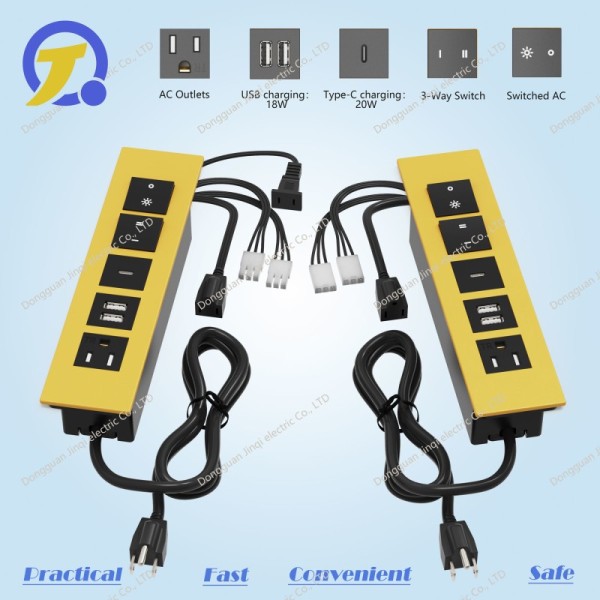 Quality Smart Socket with 20W Type-C Charging and Customizable Cable Length - UL ETL FCC Certified Power Strip for sale