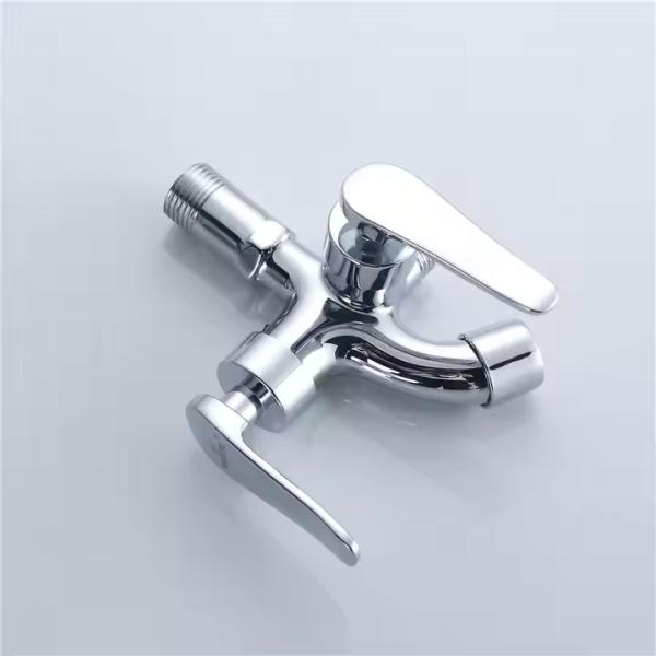 Quality Modern Double Outlet Down Kitchen Mixer Sink Faucets ForWashing Machine Basin for sale