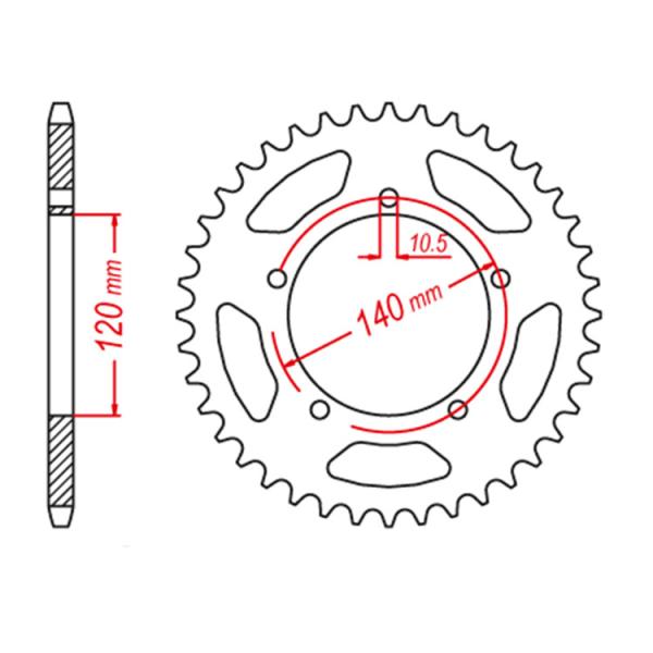 Quality Make Sample 42/43/45T Motorcycle Chain Sprocket Set Kit for Triumph 865 for sale