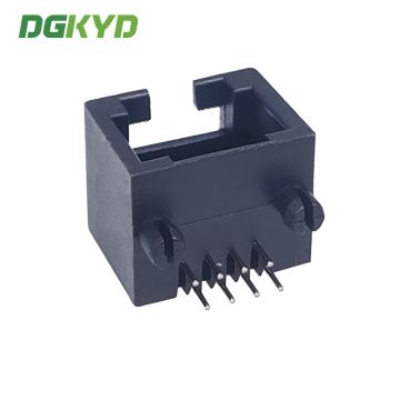 Quality DGKYD53241188IWA1DY1006 Single Port Black RJ45 Network Connector All Plastic for sale