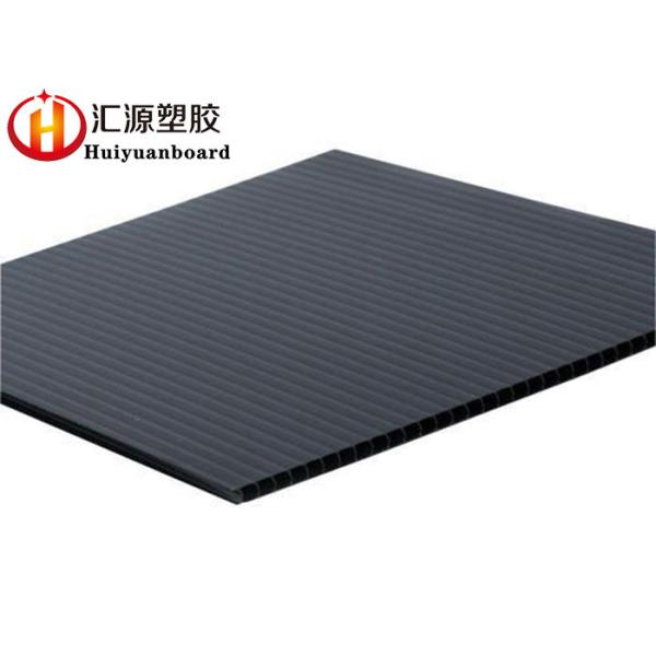 Quality Corrosion Resistant Black ESD Corrugated Plastic Sheet 5mm Thickness for sale