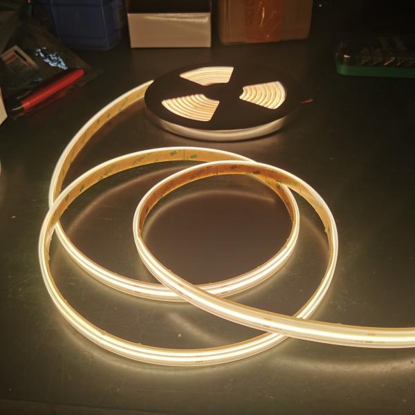 Quality Dimmable 10mm led strips lighting flex 24v dim cob led strip ribbon lights 480 for sale