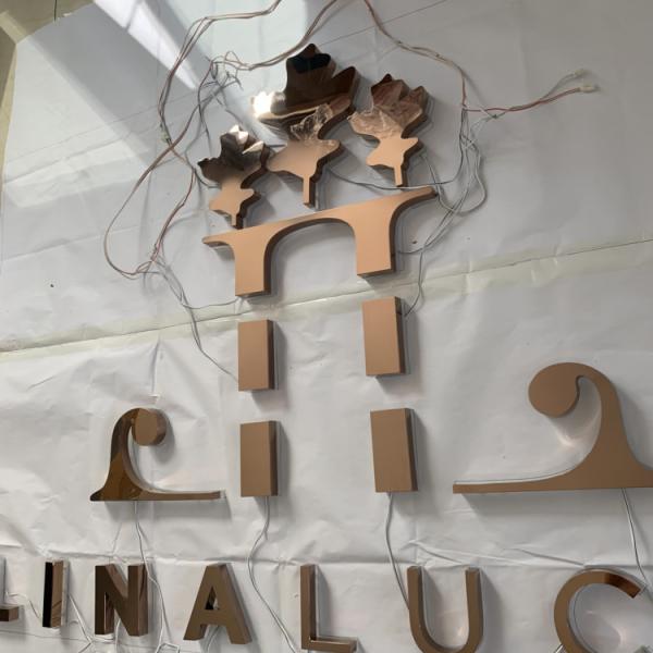 Quality OEM Illuminated Lighted Channel Letter Signs Backlit Mirror Polish for sale