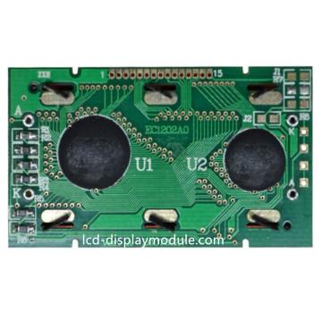 Quality 8 Bit Resolution 12x2 Dot Matrix LCD Display , Yellow Green LCD Character for sale