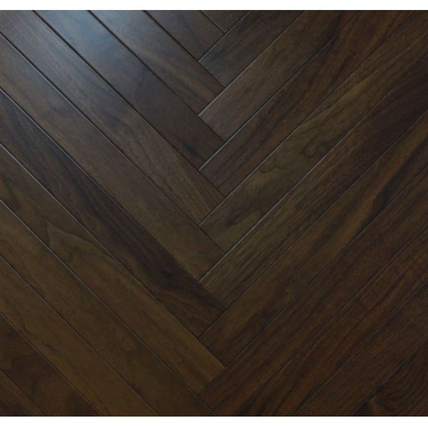 Quality Smooth American Walnut Herringbone Parquet Flooring For Residential for sale