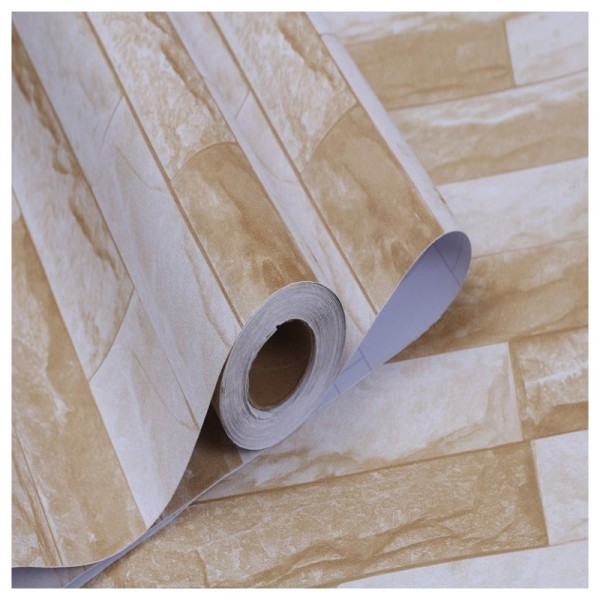 Quality OEM 3D Gray Brick Wallpaper 4ft 2ft Width 3D Brick Wallpaper Self Adhesive for sale