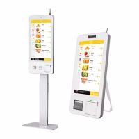 Quality Cash Acceptor Wall Mount And Tabletop Self Ordering Kiosk With POS System for sale