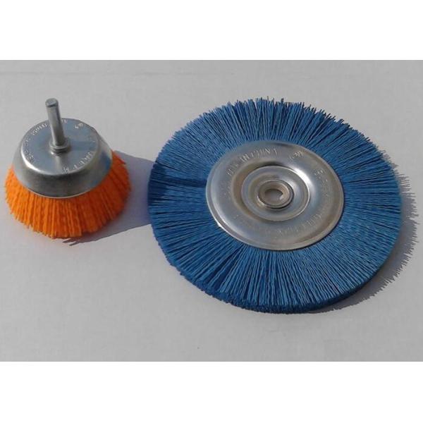 Quality 0.8 Mm Bristle Dia Abrasive Wheel Brush / Nylon Sanding Brush For Light Deburring for sale