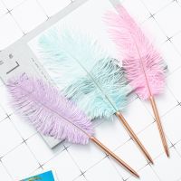 Quality Colorful Feather Ball Point Pen Metal Creative Gift Ballpoint Pens For Office for sale