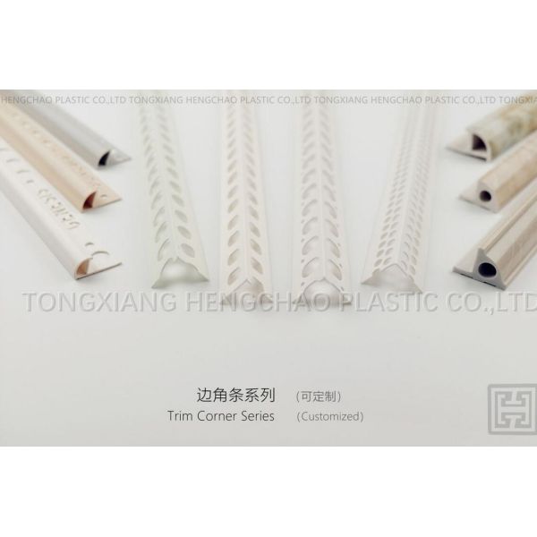 Quality Customized Color PVC Corner Profile Matt / Shiny Surface Type Optional for sale