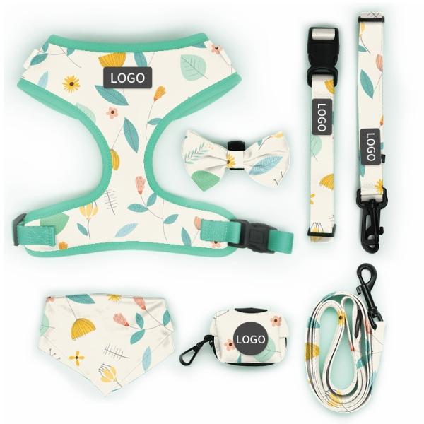 Quality Custom Pattern Designers Reversible Polyester Pet Harness Sets Personalized for sale
