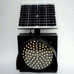 Quality 300mm 1 Appearance Solar Powered Panel Traffic Warning Light SG-301 for sale