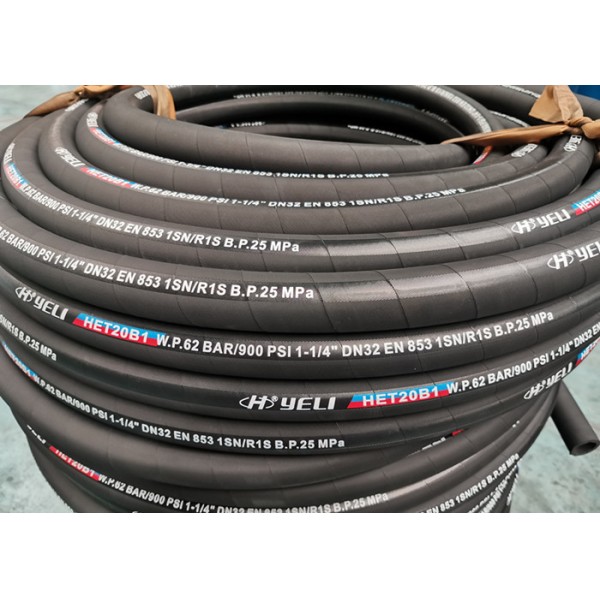 Quality Rubber R1S 1/4 Inch Hydraulic Hose , High Temperature Hydraulic Hose for sale