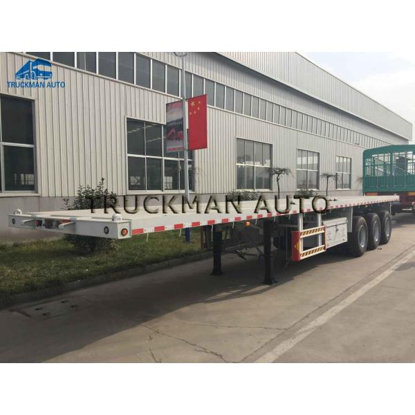 Quality Mn Steel Flatbed Container Trailer ,  Semi Storage Containers In 60 Tons Loading Capacity for sale