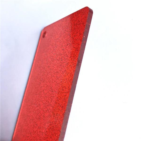 Quality Red Glitter Acrylic Sheets 3mm Custom Cutting Plastic Panels 48x96 Inches for sale