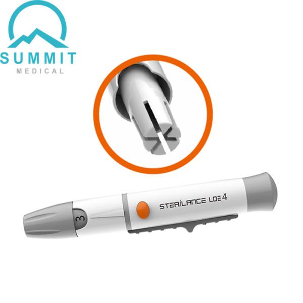 Quality Safety Blood Lancet Pen Adjustable Lancing Device With Painfree Technology for sale